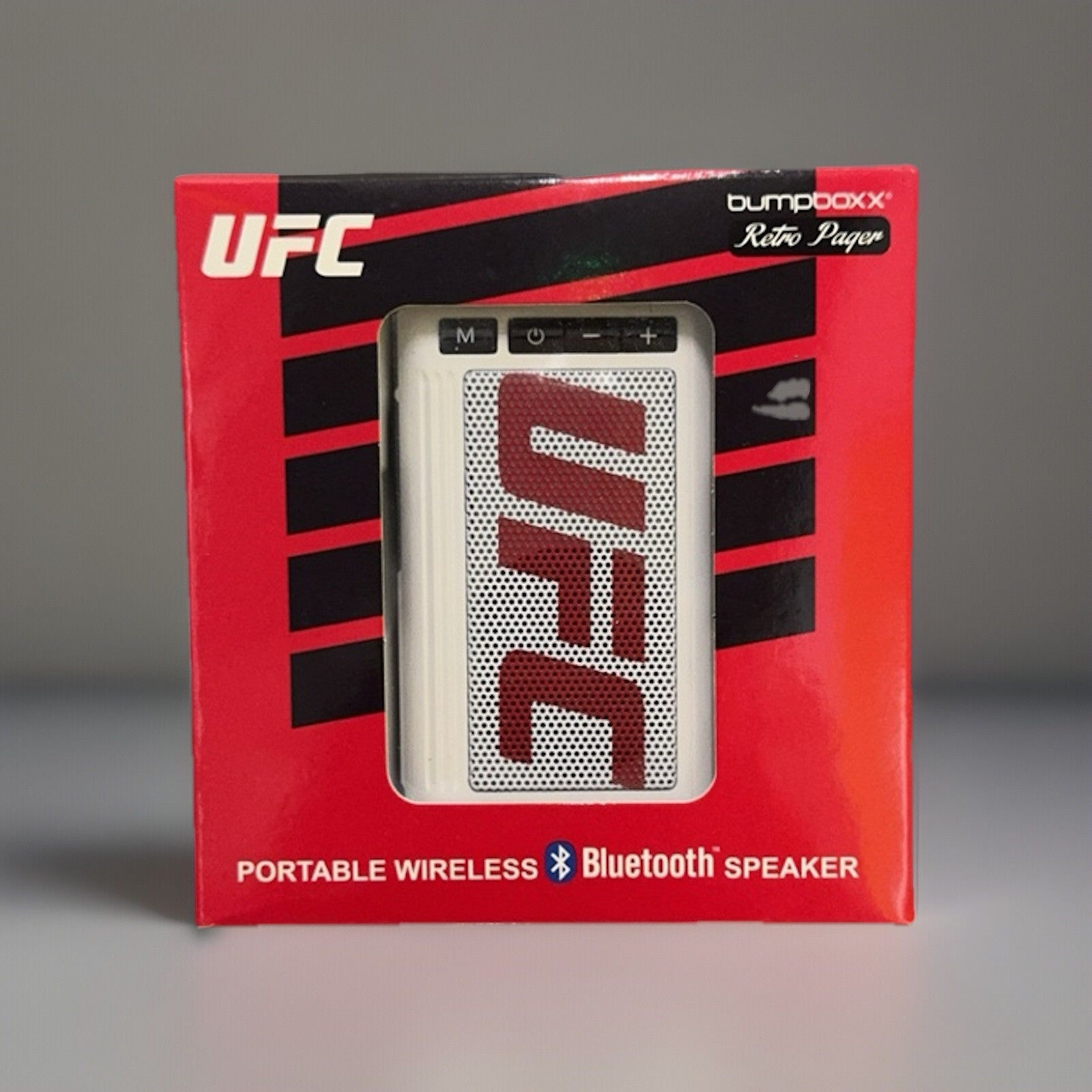 Official UFC Retro Pager Bumpboxx Portable Speaker Red White – FN Retailer